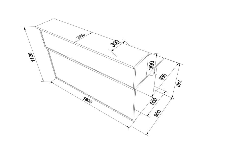 Köp Receptionsdisk New Office rak hög 1800x900x1125 mm hos Källs.se