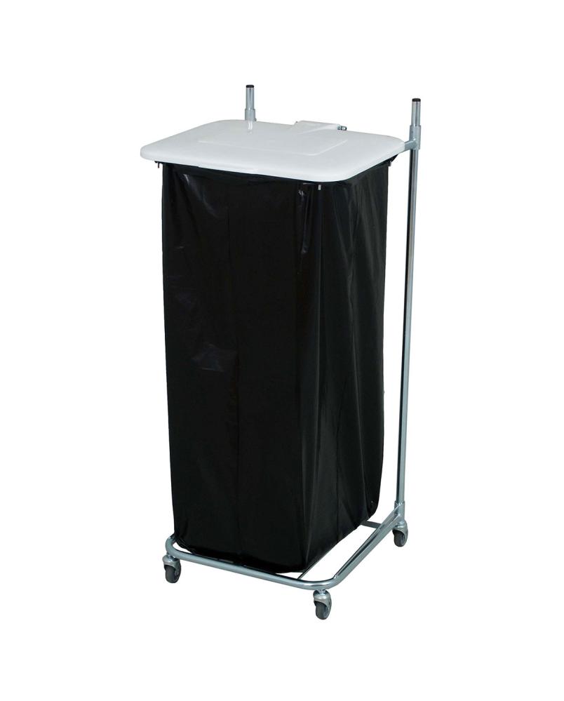 Köp Sopsäckshållare 125 L med gummihjul och lock hos Källs.se